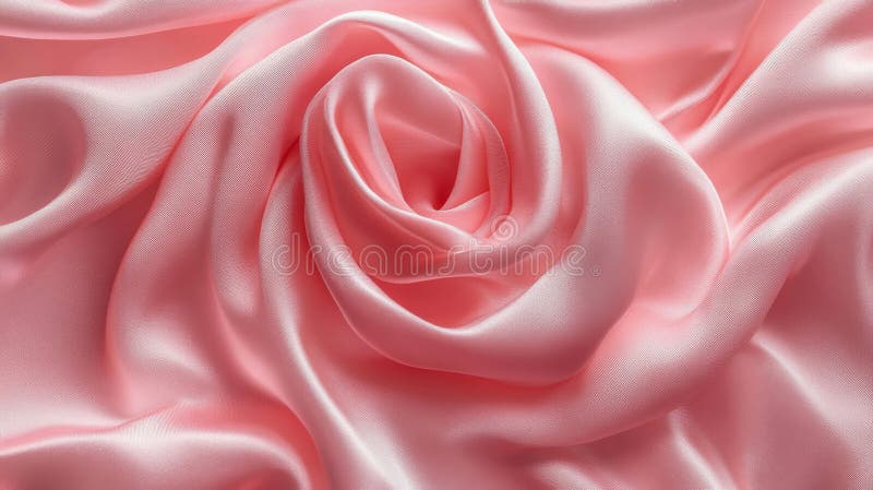 Draped Pink Silk Fabric Soft Rose Texture Stock Illustration ...