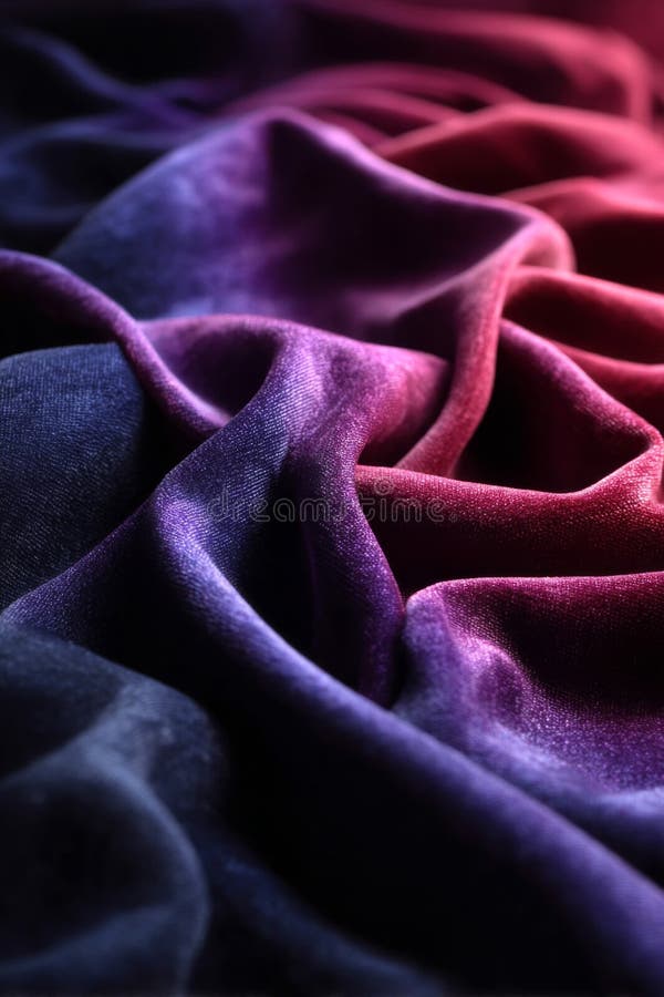 Draped Purple Red Blue Velvet Fabric Texture Stock Illustration ...