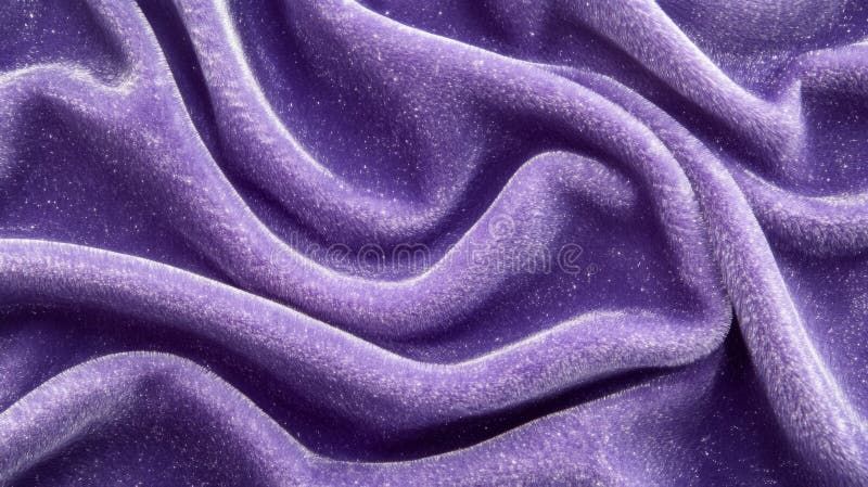 Draped Purple Velvet Fabric Showing Texture and Sheen Stock ...