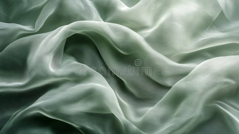 Draped Sage Green Sheer Fabric Texture Stock Illustration ...