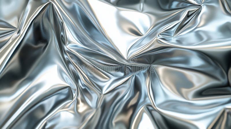 Draped Silver Fabric Showing Soft Light Reflections Stock Illustration - Illustration of ...