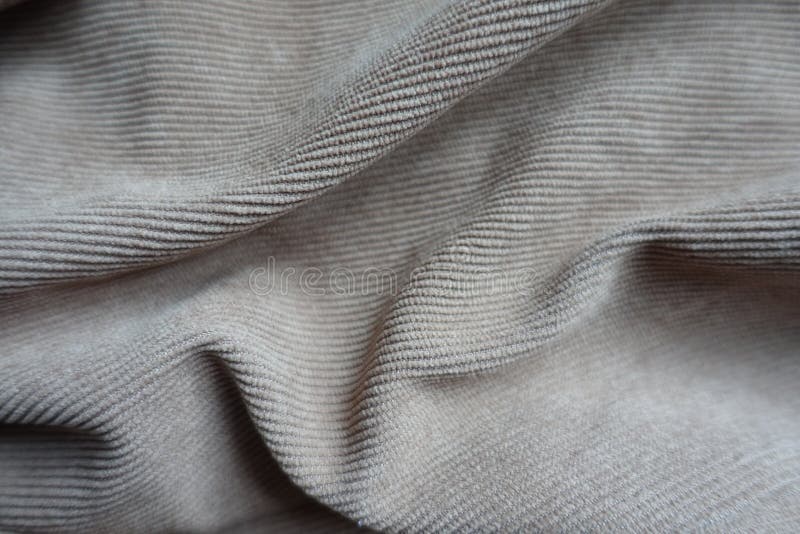 Draped Gray Corduroy Fabric Close Up Stock Image - Image of backdrop ...