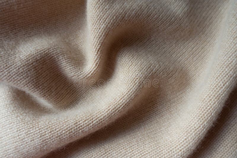 Draped Simple White Fluffy Woolen Knitted Fabric Stock Photo - Image of ...