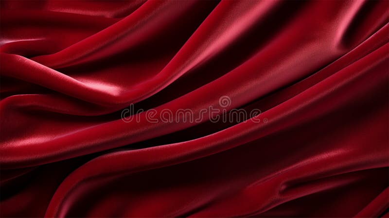 Draped Smooth and Rich Red Velour Texture. Stock Photo - Image of folds ...
