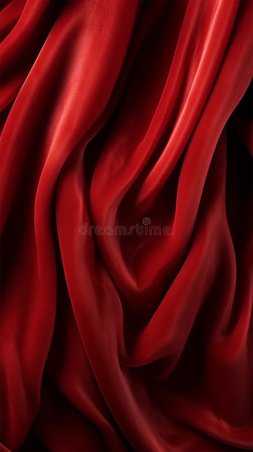Draped Smooth and Rich Red Velour Texture. Stock Photo - Image of waves ...
