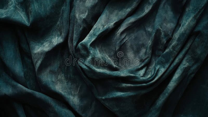 Draped Teal Fabric with Textured Surface Stock Illustration ...