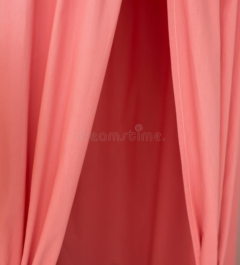 Draped with Waves Lightweight Semitransparent Fabric Coral Color Stock ...