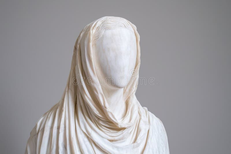 Draped white marble statue stock illustration. Illustration of ...