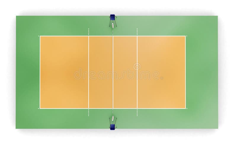 Illustration Des Volleyballfelds Oder Des Feldes Vektor Abbildung ...