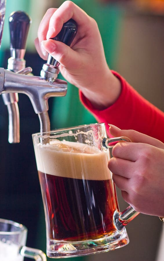 Draught beer stock image. Image of hand, leisure, chrome - 24454639