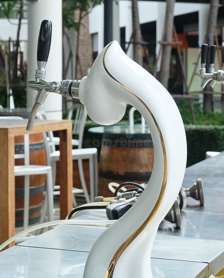 Draught Beer Tap or Draft Beer Dispenser Stock Photo - Image of ...