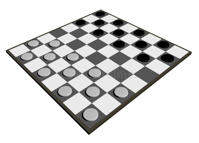 Draughts board stock illustration. Image of isolated - 18896156