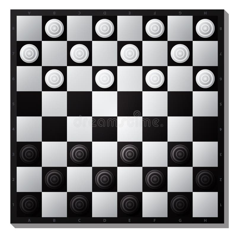 Draughts board stock illustration. Illustration of chequered - 18896156