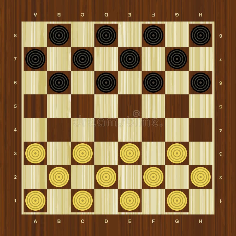 Draughts board stock illustration. Illustration of chequered - 18896156
