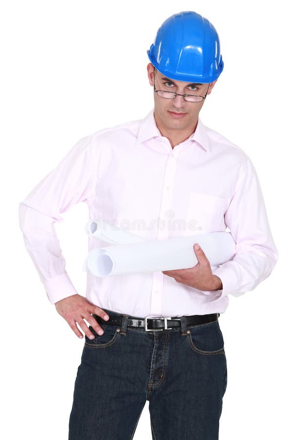 Draughtsman Peering Over Glasses Stock Photo - Image of lenses, frames ...