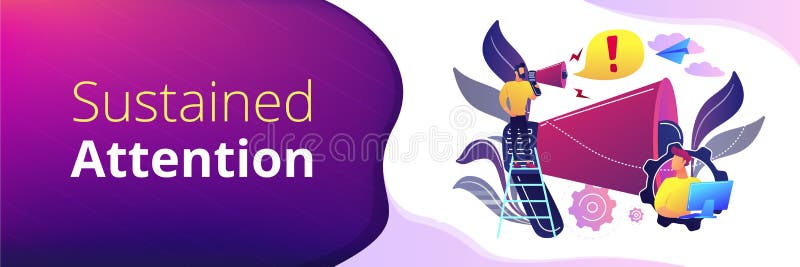 Draw Attention Concept Banner Header. Stock Vector - Illustration of ...