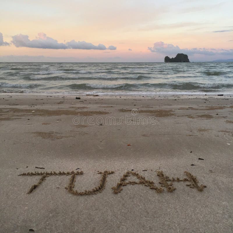 Draw on the beach stock photo. Image of beach, sand - 107530072