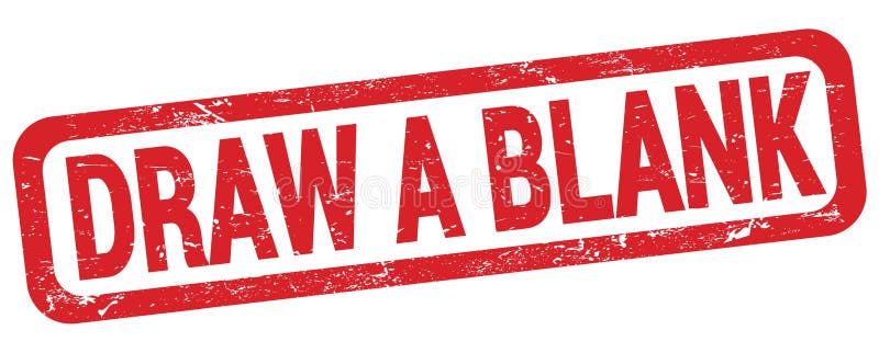 DRAW a BLANK Text Written on Red Rectangle Stamp Stock Illustration ...