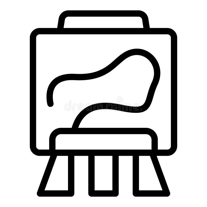 Draw Canvas Icon Outline Vector. Art Studio Stock Vector - Illustration ...