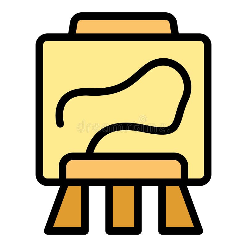 Draw Canvas Icon Vector Flat Stock Vector - Illustration of thin, icon ...