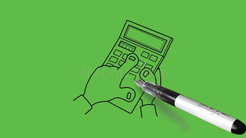 Draw Human Hand Thumbs Up Liking Sign with Black Outline on Abstract ...