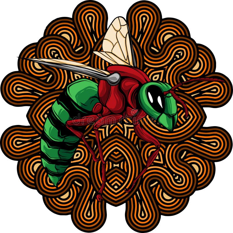 Draw of Colored Bee Vector Illustration Design Stock Vector ...