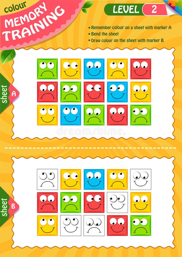 2 Draw Colour Children Adult Level Stock Illustration - Illustration of ...