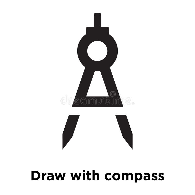 Draw with Compass Icon Vector Isolated on White Background, Logo Stock ...