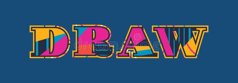 Draw Concept Word Art Illustration Stock Vector - Illustration of ...