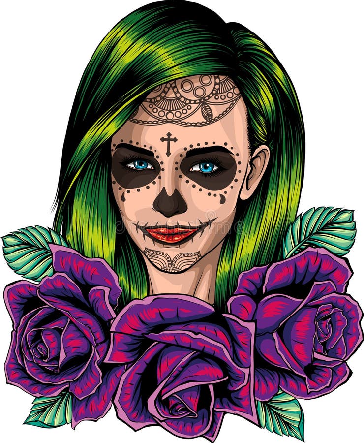 Draw of Dead Girl Vector Illustration Design Stock Vector ...