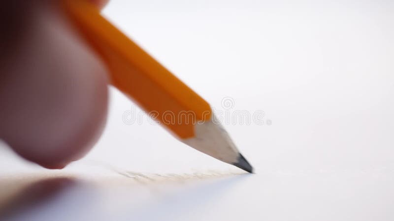 Draw a Drawing on a White Sheet with a Pencil Stock Footage - Video of ...