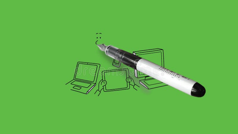 Draw Four Modern Electric Devices Like Mobile, Laptop, Computer, Tablet ...