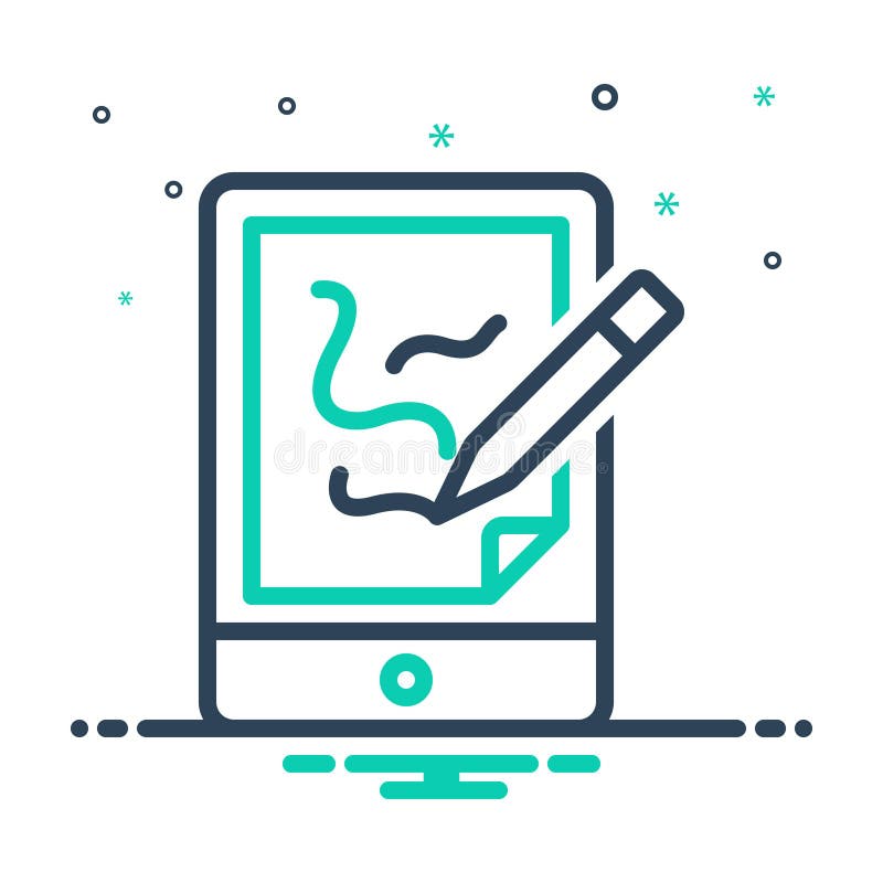 Mix Icon for Draw, Creativity and Arts Stock Vector - Illustration of ...