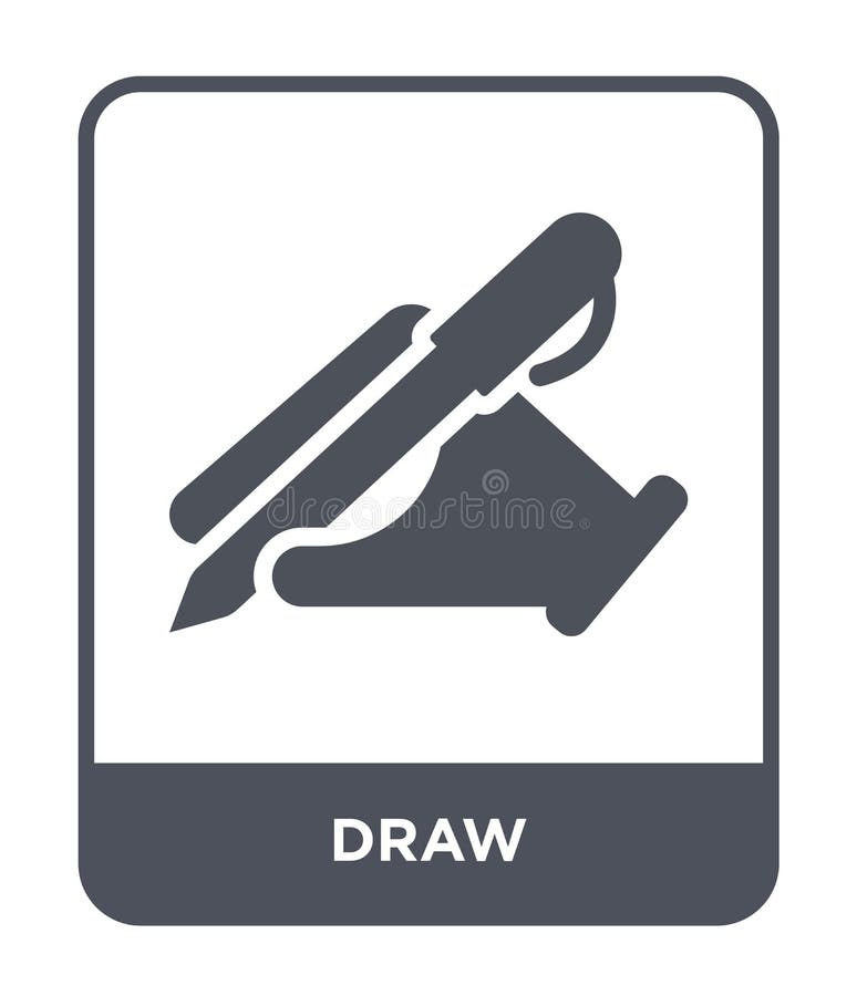 Draw Icon in Trendy Design Style. Draw Icon Isolated on White ...