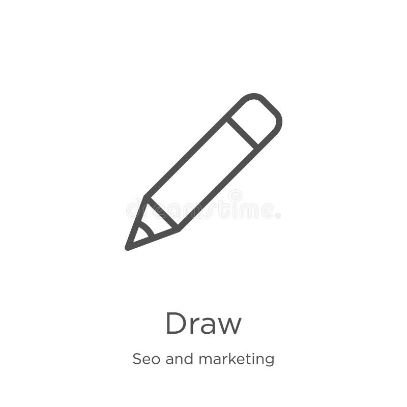 Draw Icon Vector from Seo and Marketing Collection. Thin Line Draw ...