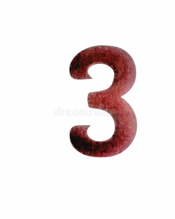 Draw a Large Number 3 To Make a Sticker. Stock Image - Image of sticker ...
