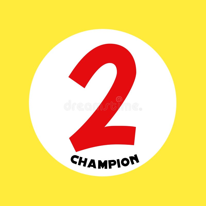 Draw the 2nd Place Winner in a Round Yellow Circle Stock Illustration ...