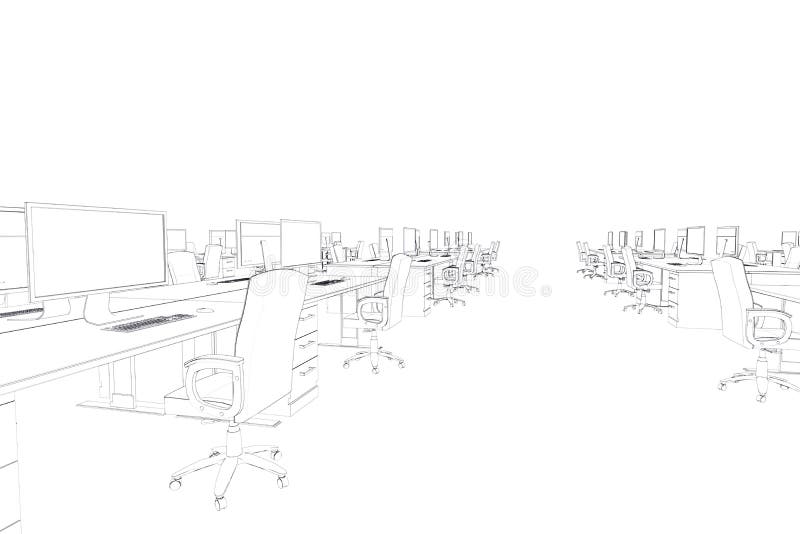 Draw of an open space stock illustration. Illustration of generated ...