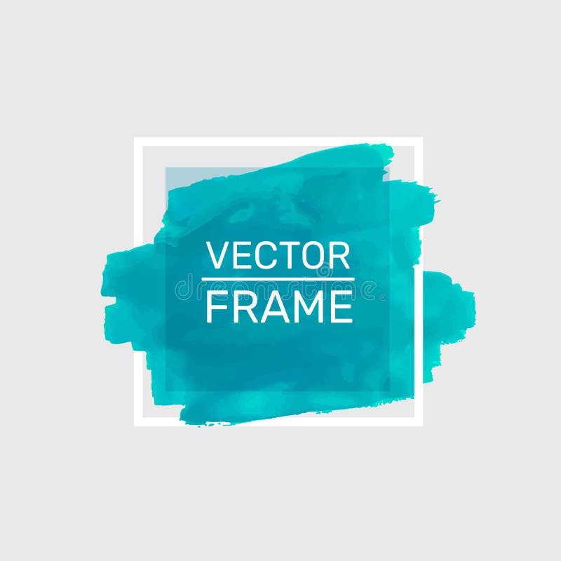 Draw Paint Turquoise Frame, Art Poster. Vector Stock Vector ...