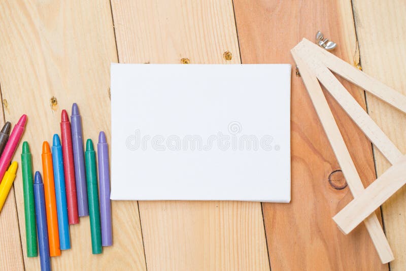 Draw Painting Canvas Empty Space for Text. Stock Photo - Image of ...