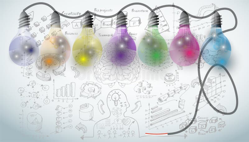 Draw a Picture Pattern Pencil. Plan Plan Idea Stock Vector ...