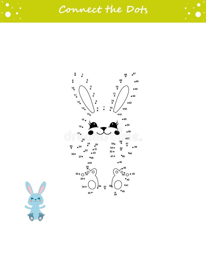 We Draw a Rabbit. Dot To Dot. Draw a Line. Game for Toddler. Learning ...