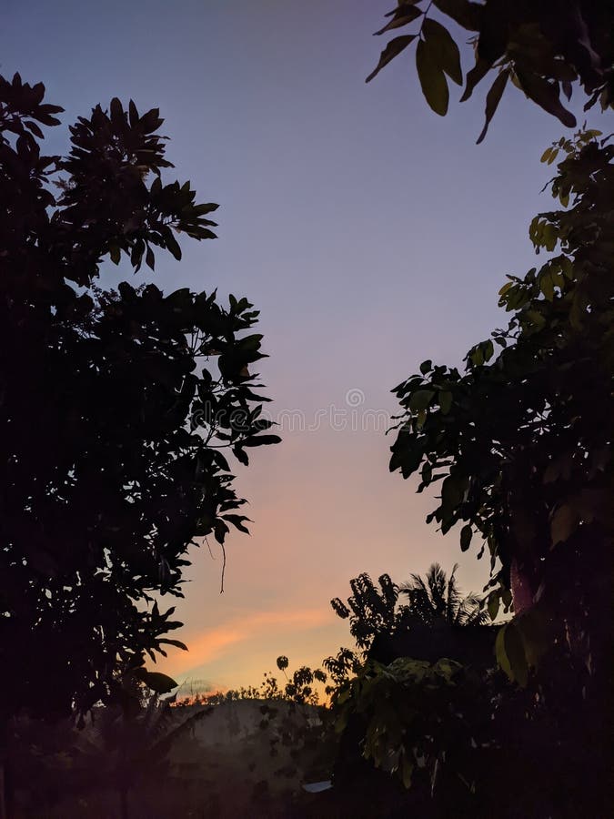 Draw a Scene with Black Objects and a Clear Sky Stock Photo - Image of ...