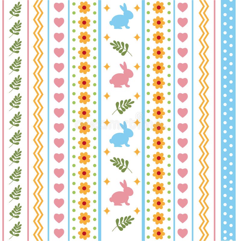 Draw a Seamless Pattern with Cute Easter Bunnies Wallpaper Printable ...