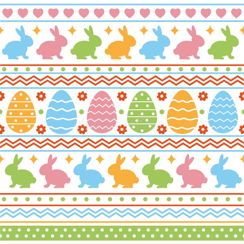 Draw a Seamless Pattern with Cute Easter Bunnies Wallpaper Printable ...