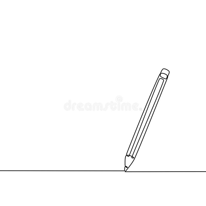 Draw a Separate Pencil Continuous Line on the Background. Creative ...