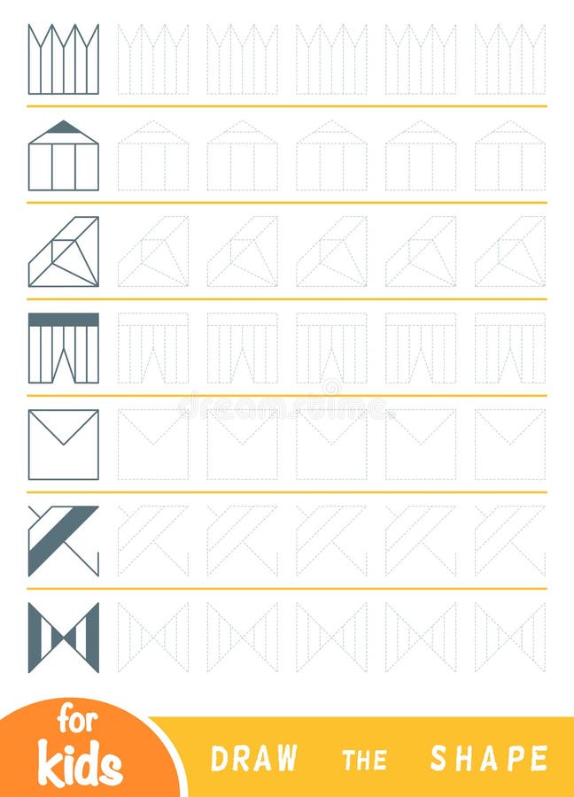 Draw the Shapes, Education Game for Children. Draw Geometric and ... Draw the Shapes, Education Game for Children. Draw Geometric and ...