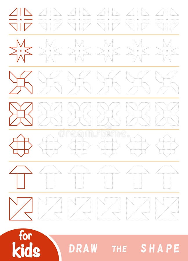 Draw the Shapes, Education Game for Children. Draw Geometric and ... Draw the Shapes, Education Game for Children. Draw Geometric and ...