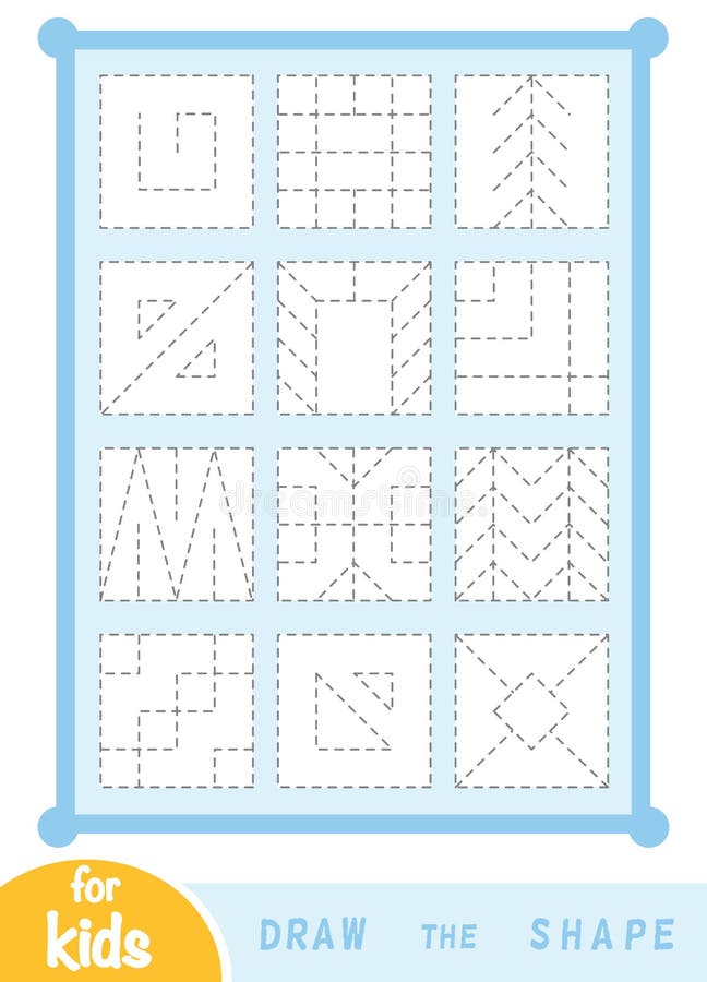 Draw the Shapes, Education Game for Children. Replicate the Image by ...