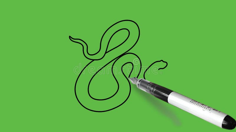 Draw Snake Reptile Animal in Blue Color Combination with Black Outline ... Draw Snake Reptile Animal in Blue Color Combination with Black Outline ...